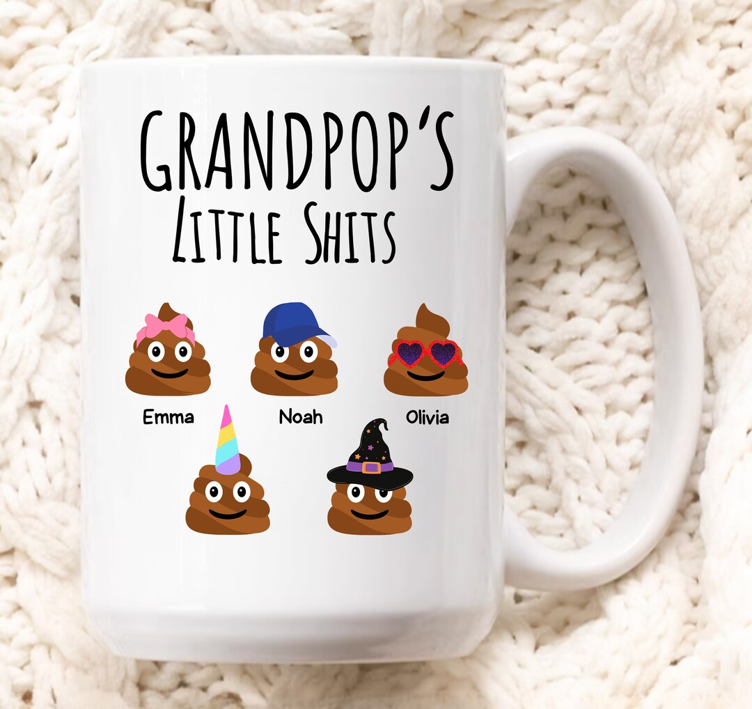 Grandpa Gift Grandpa Mug Grampa's Little Shits Fathers Day Gift From ...