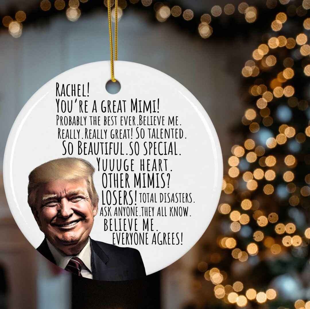 Custom Trump Mimi Gift Personalized First Christmas as Mimi Ornament ...
