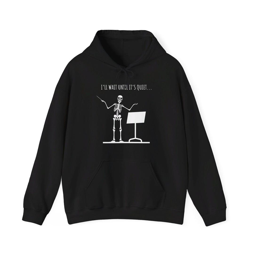 Music Teacher Gift Skeleton Funny Conductor Hoodie Funny Halloween Gift ...