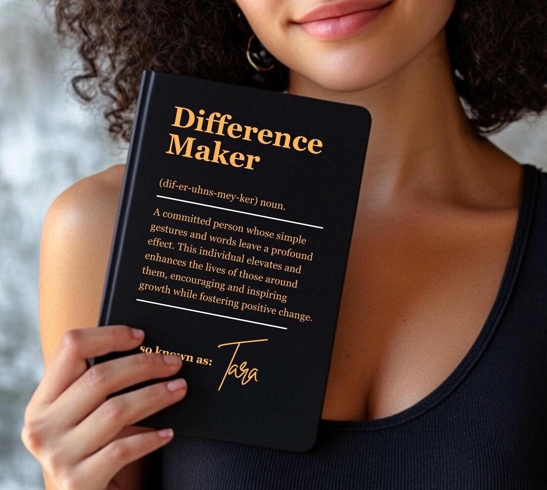 Custom Difference Maker Journal Personalized Difference Maker Gift Difference Maker Definition ...
