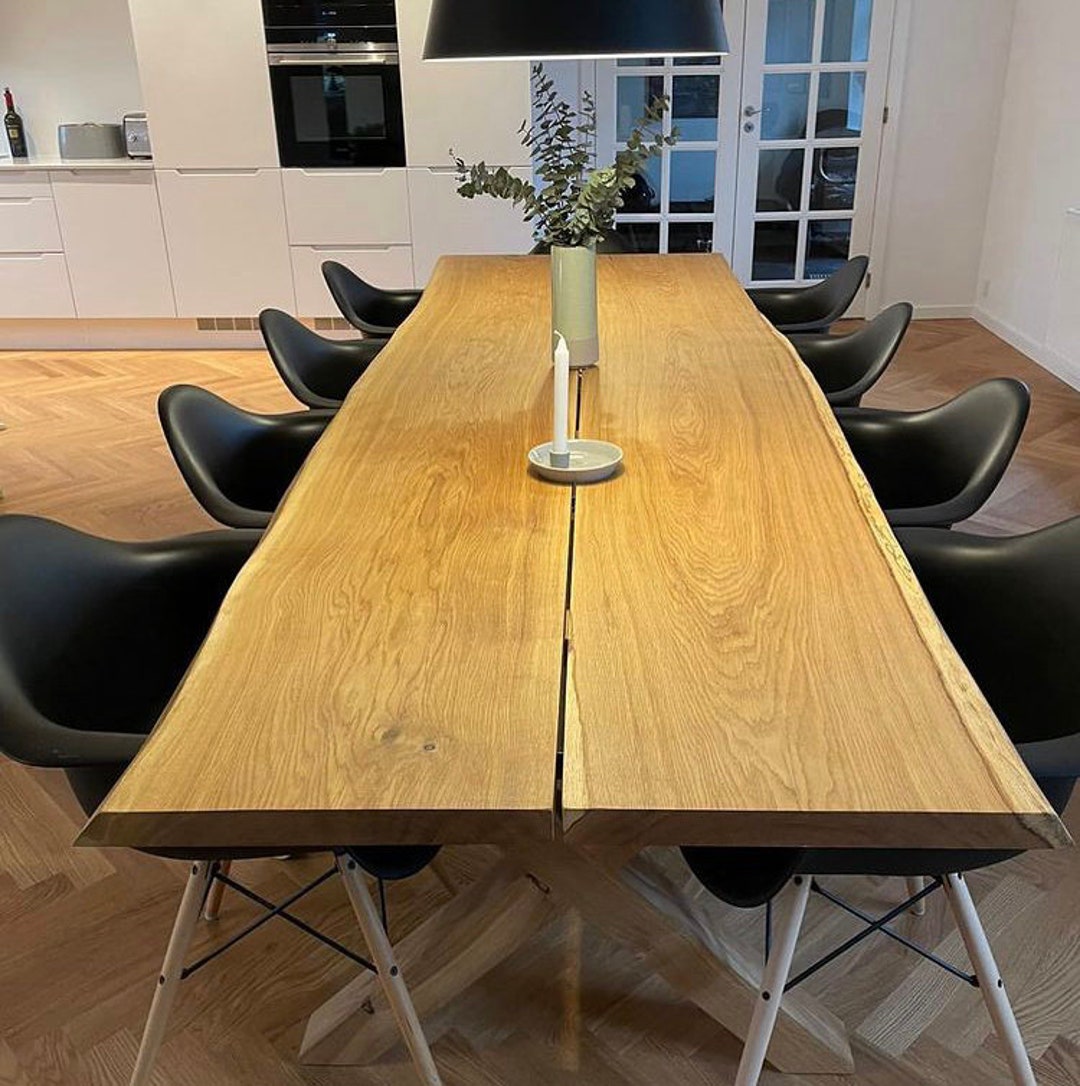 Solid Oak Wood Table Top 3m With X Oak Legs, Oak Table - Etsy
