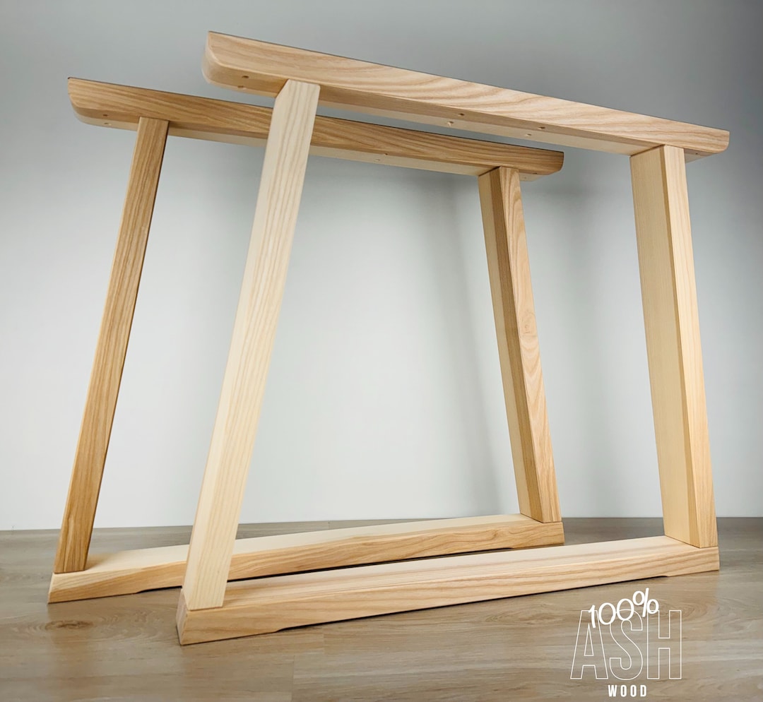 ASH Table Legs, U-shaped Ash Legs, Three Kinds of Widths - Etsy