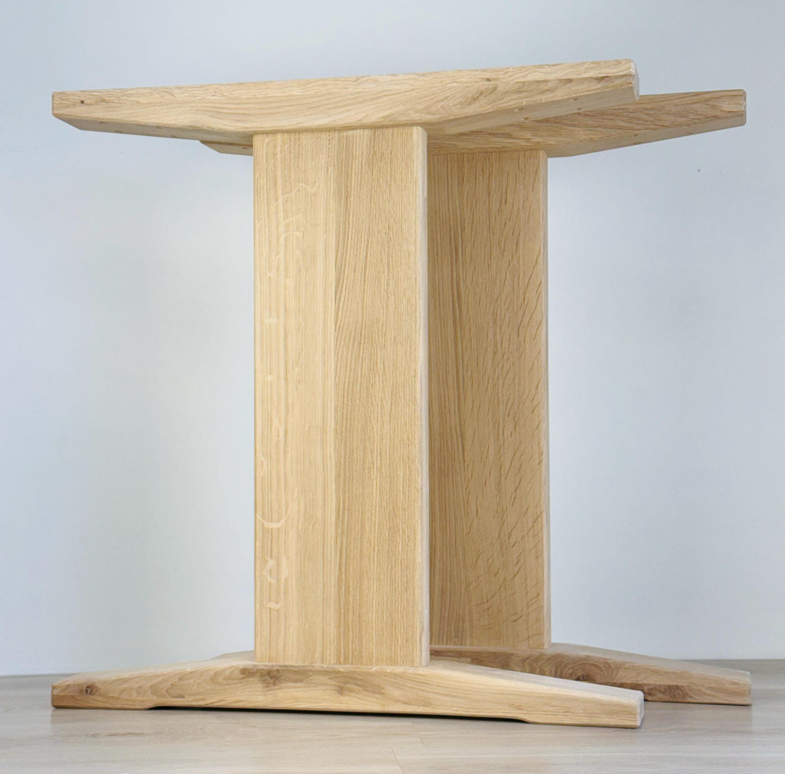 I-shaped Solid Oak Table Legs – Handmade Heavy Wood Base for Dining or ...