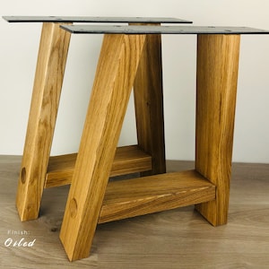 A-shaped Bench Oak Wood Legs, Solid Wood Bench Legs. Oak Legs - Etsy