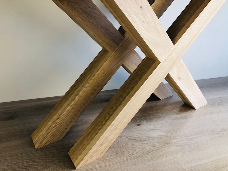 Heavy Duty Table Legs Oak Table Legs X-shaped 80 X 80 Mm - Etsy