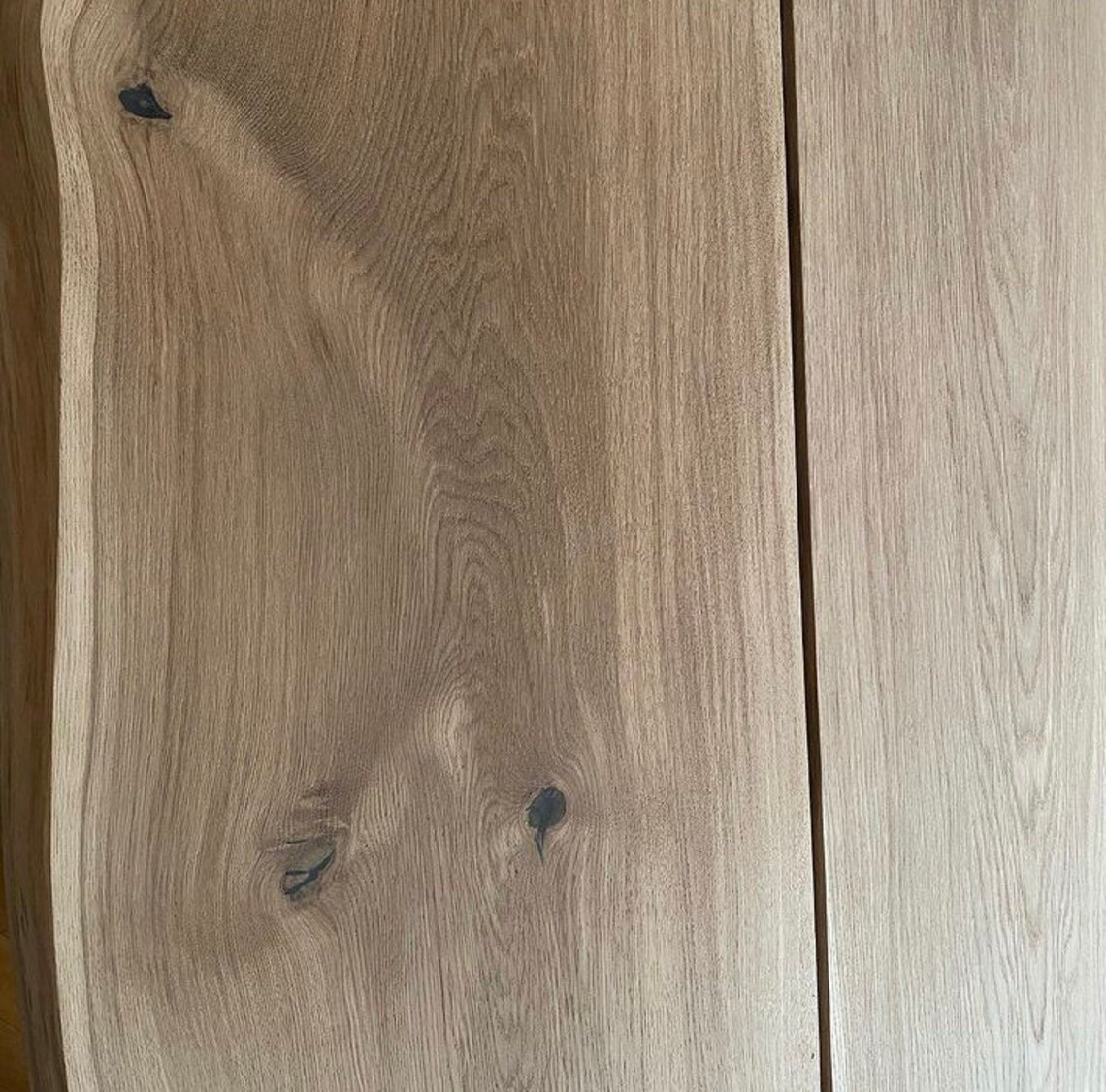 Solid Oak Wood Table Top 2,2m With X Oak Legs, Kitchen Dining Table, Outdoor Table, Live Egde ...