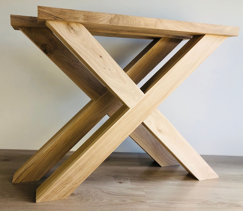 Heavy Duty Table Legs Oak Table Legs X-shaped 80 X 80 Mm - Etsy UK