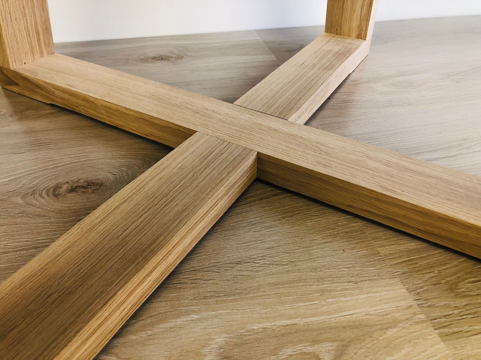 Oak Table Legs for Round Tables – Solid Wood Base 40x80mm – Fits Wood ...