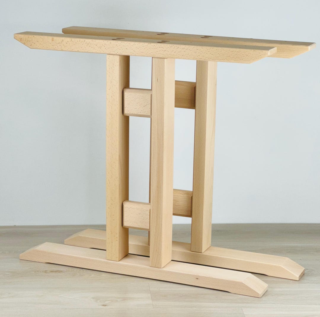Beech Table T - Legs With a Diamond Shape , Three Kinds of Widths - Etsy