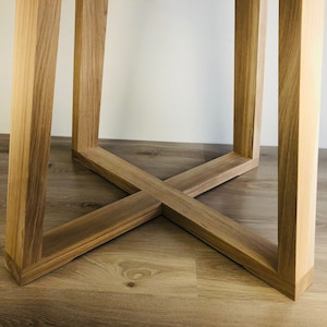 Oak Table Legs for Round Tables – Solid Wood Base 40x80mm – Fits Wood ...