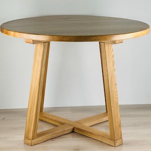 Oak Table Legs for Round Tables – Solid Wood Base 40x80mm – Fits Wood ...