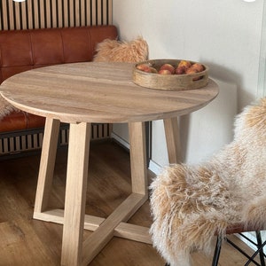 Oak Table Legs for Round Tables – Solid Wood Base 40x80mm – Fits Wood ...