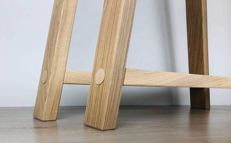 Handmade Solid Oak Table Frame – Industrial Steel Base - Etsy