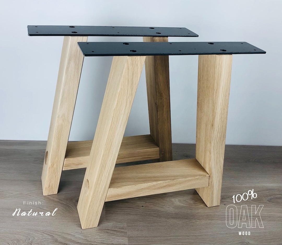 A-shaped Bench Oak Wood Legs, Solid Wood Bench Legs. Oak Legs - Etsy