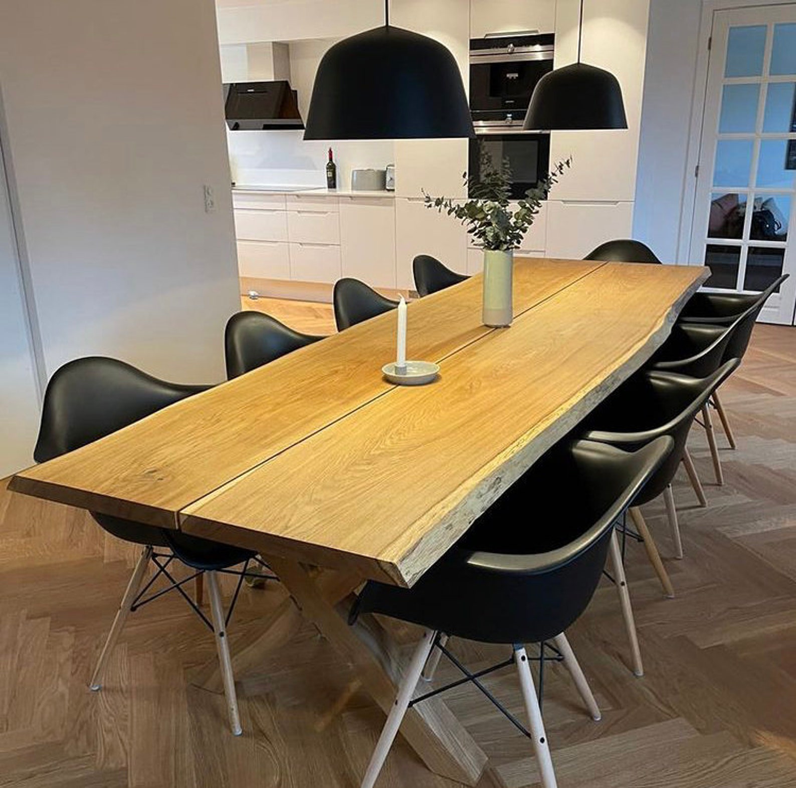 Solid Oak Wood Table Top 3m With X Oak Legs, Oak Table - Etsy