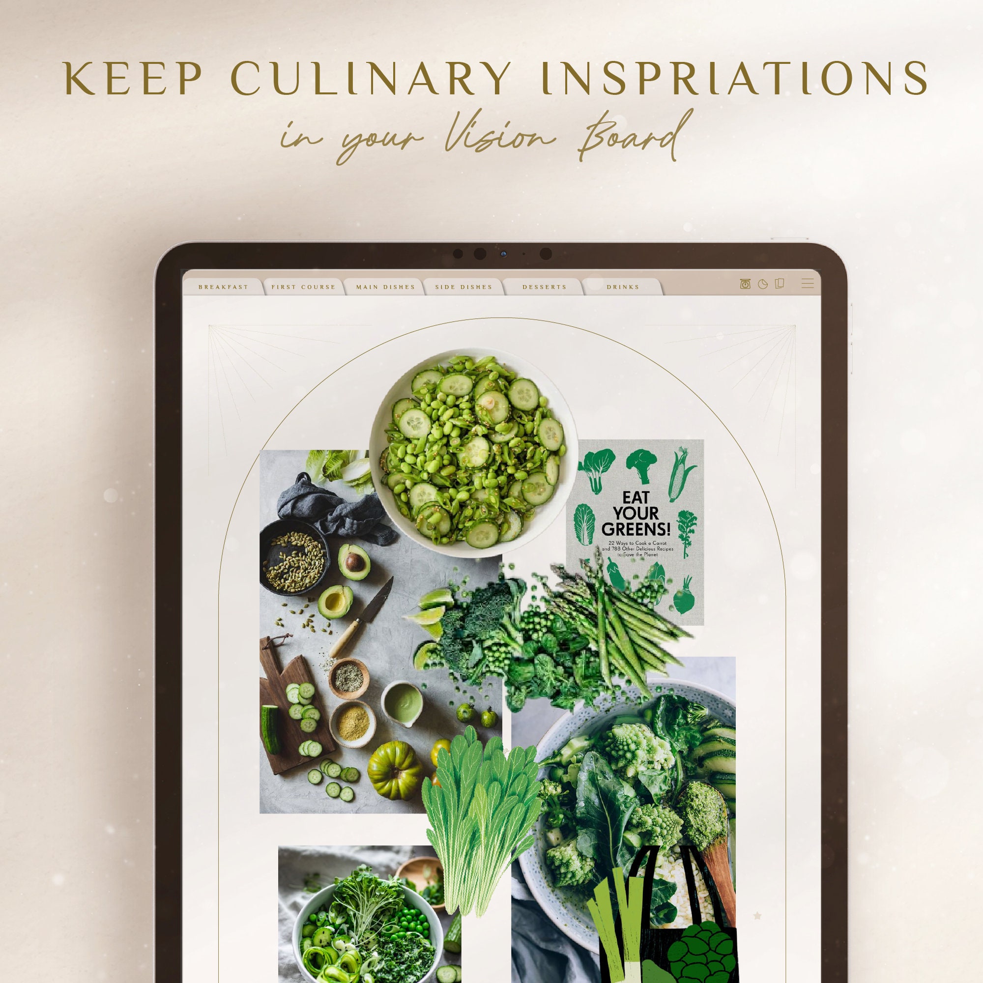 Digital Recipe Book With Stickers | Cook Book With Meal Planner ...