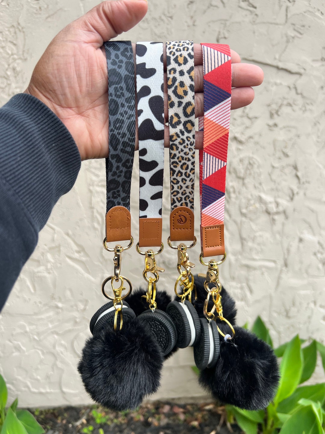 Handmade Vanilla Sandwich Style Cookie Charm Keychain, Great for Purses, Backpacks, Keychains ...