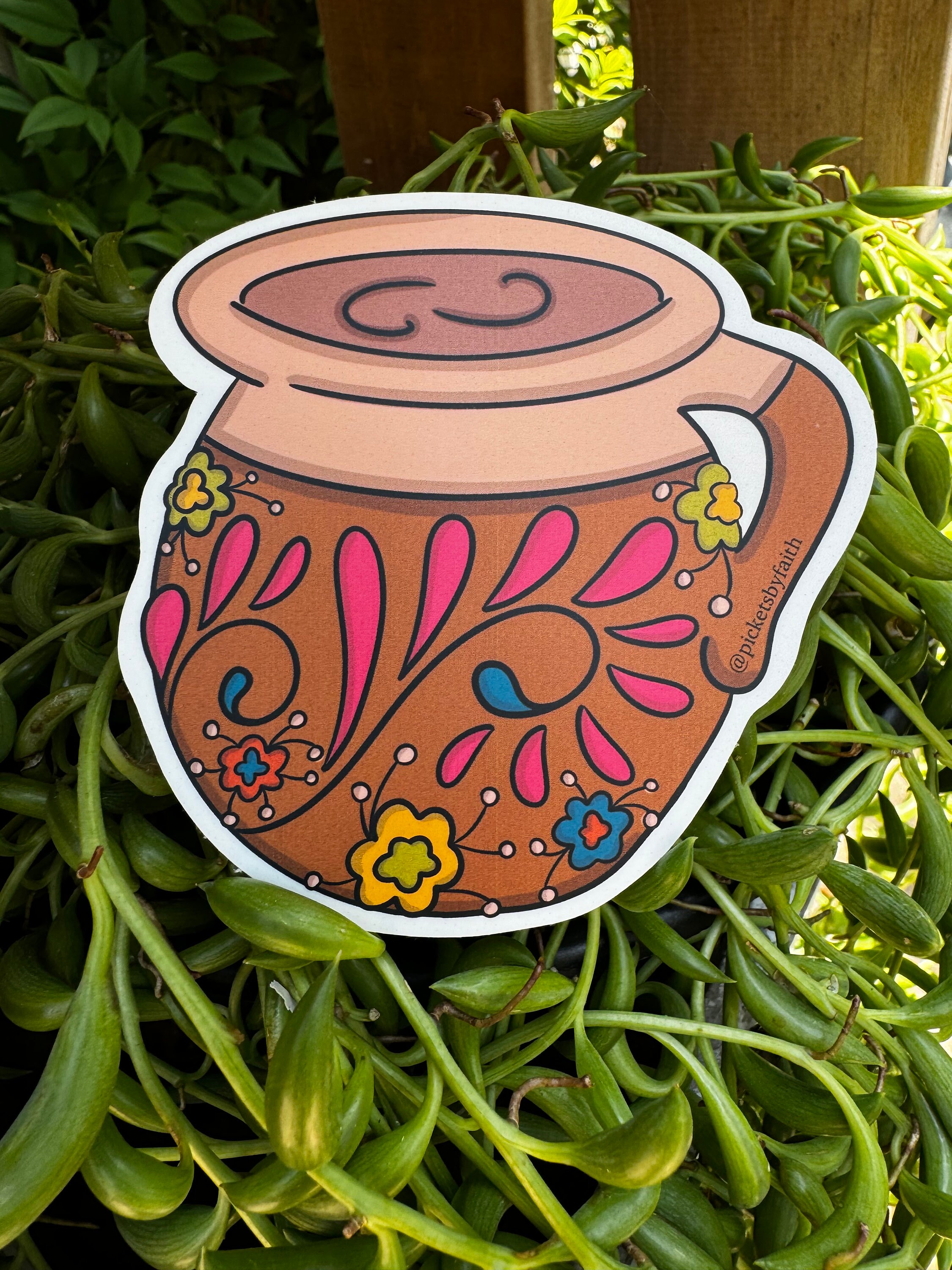 Mexican Terra Cotta Clay Talaverra Coffee Cup Sticker - Etsy