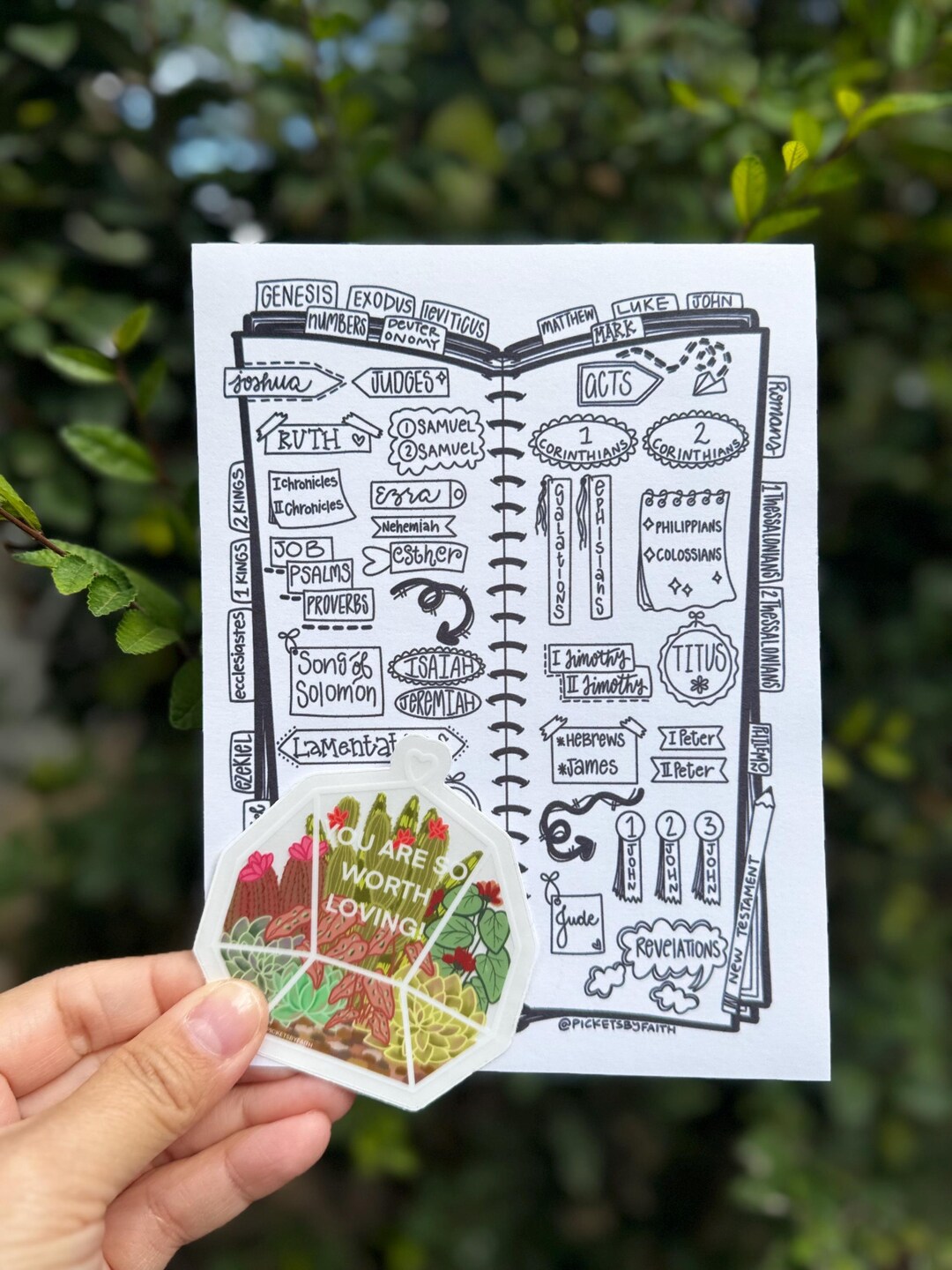 Note-taker Themed Bible Tracker Books of the Bible Study Sticker - Etsy