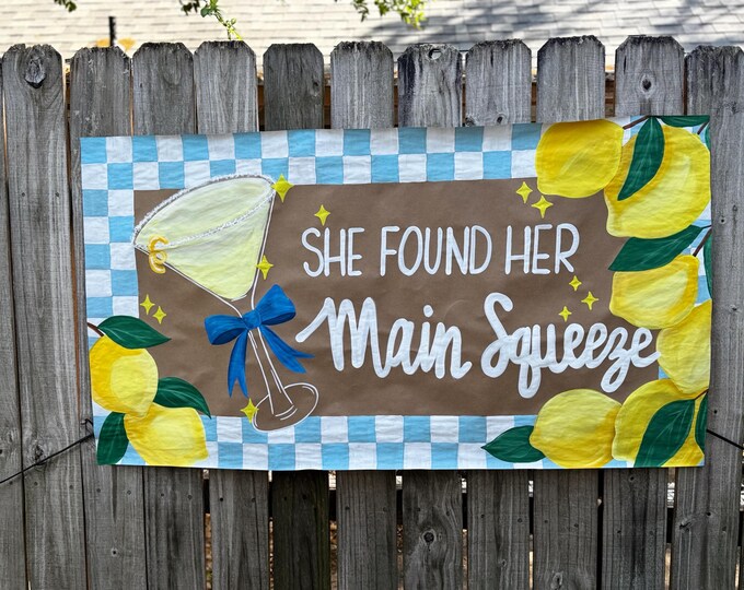 Bridal Shower Banner / Lemon Main Squeeze / Pre-painted Banner - Etsy