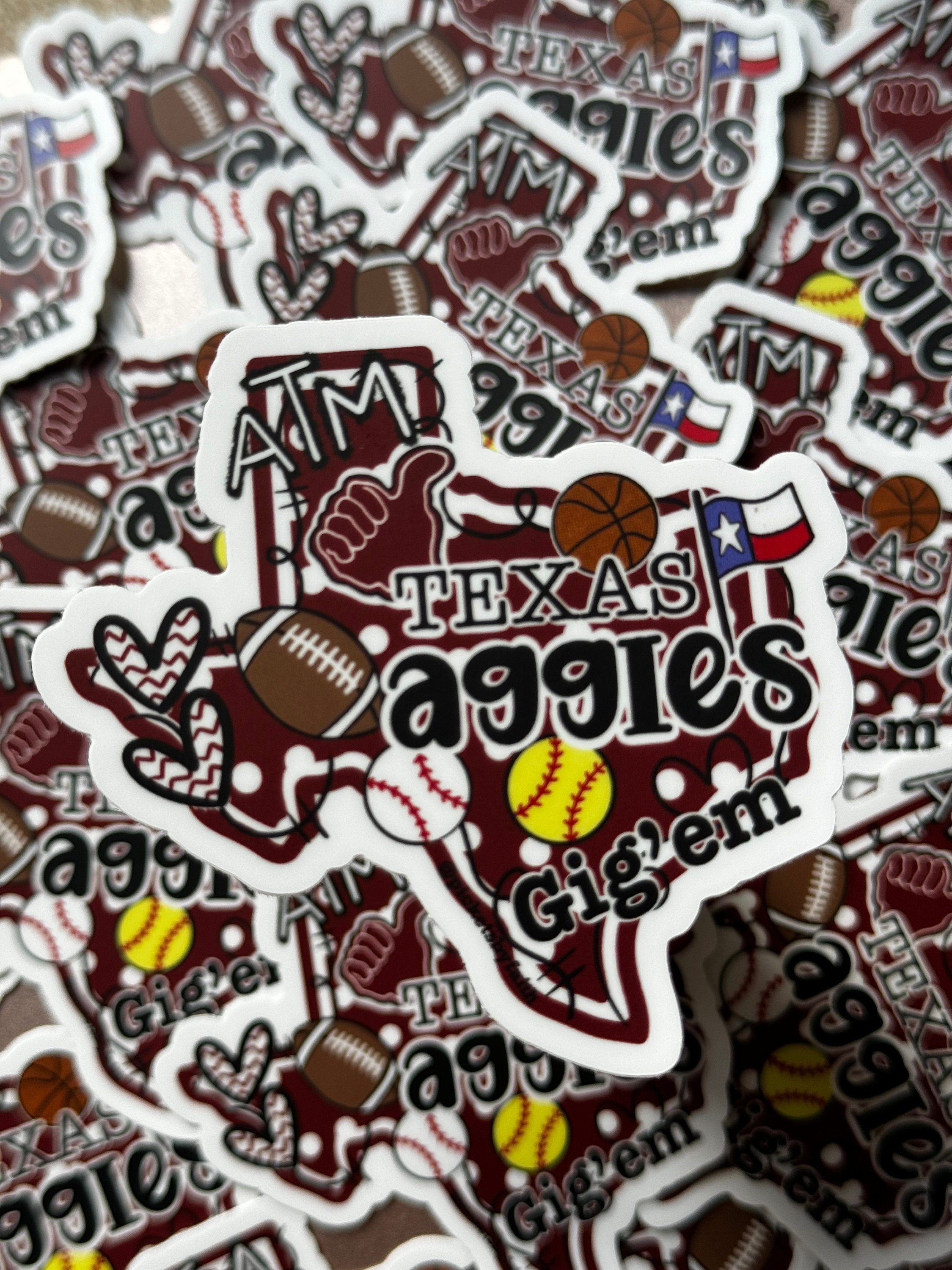 TAMU Aggies Texas A&M University Sticker - Etsy