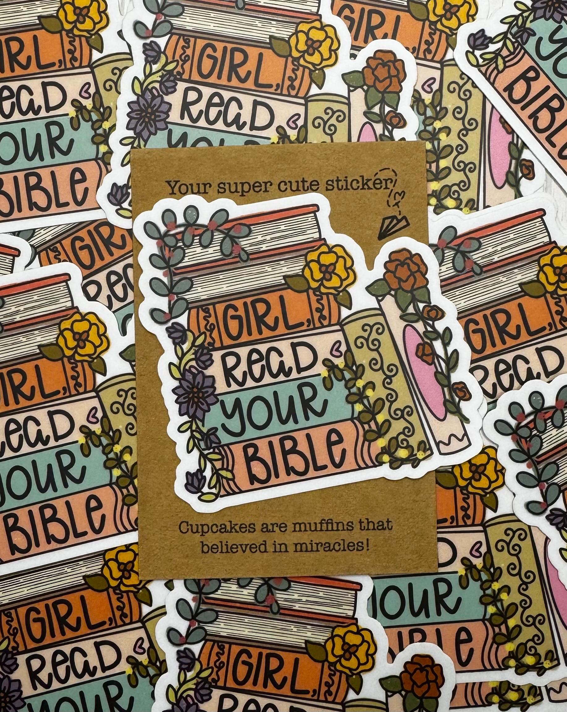 Girl Read Your Bible Sticker - Etsy