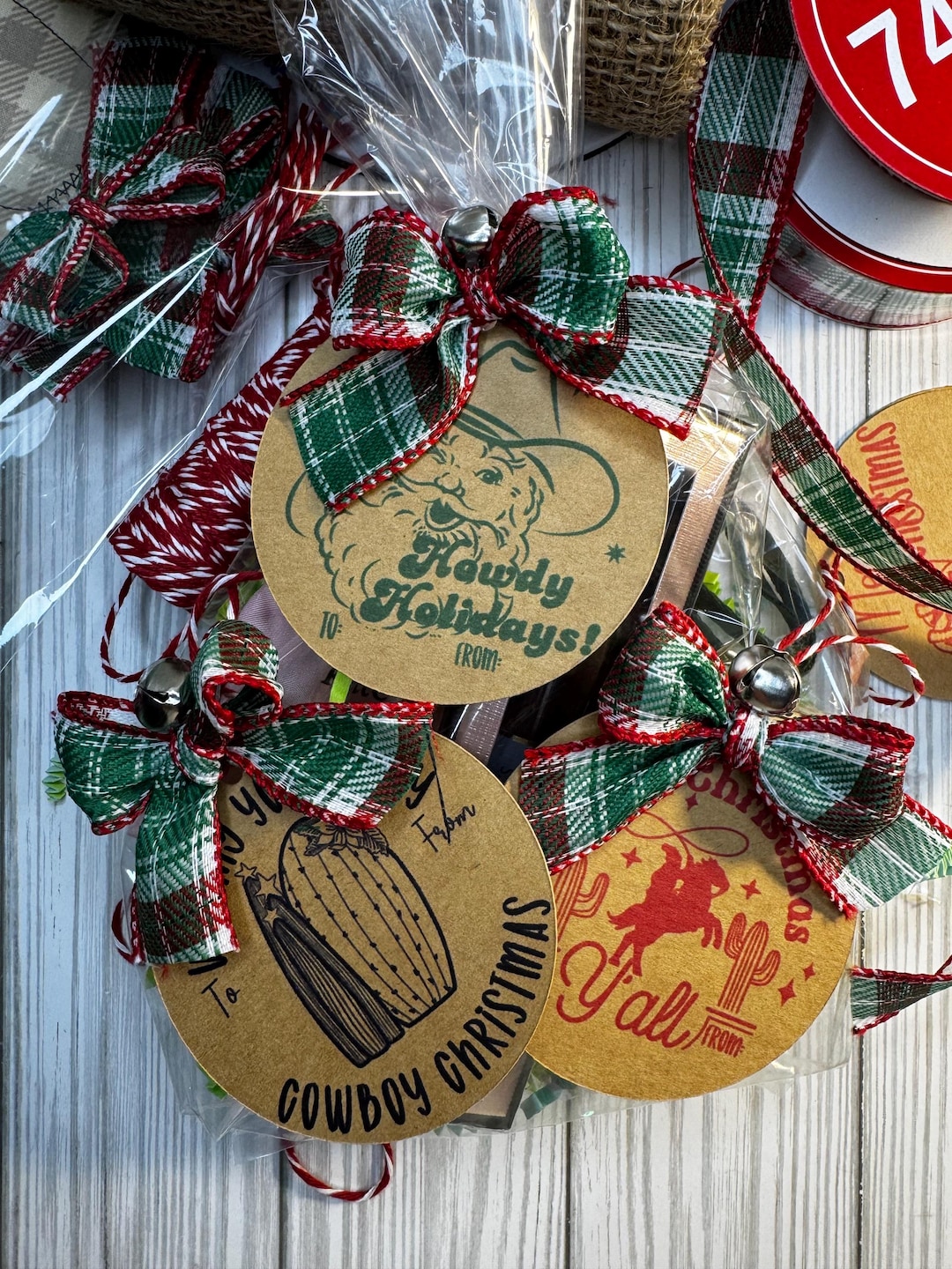 Western Themed Cowboy Christmas Gift Tag Kits - Etsy