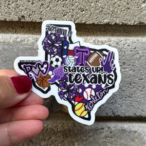 States up Tarleton Texans Sticker - Etsy