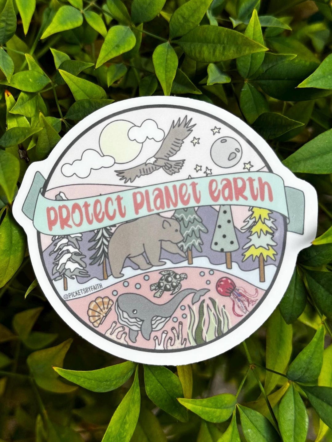 Protect Planet Earth Enviromental Science Sticker - Etsy