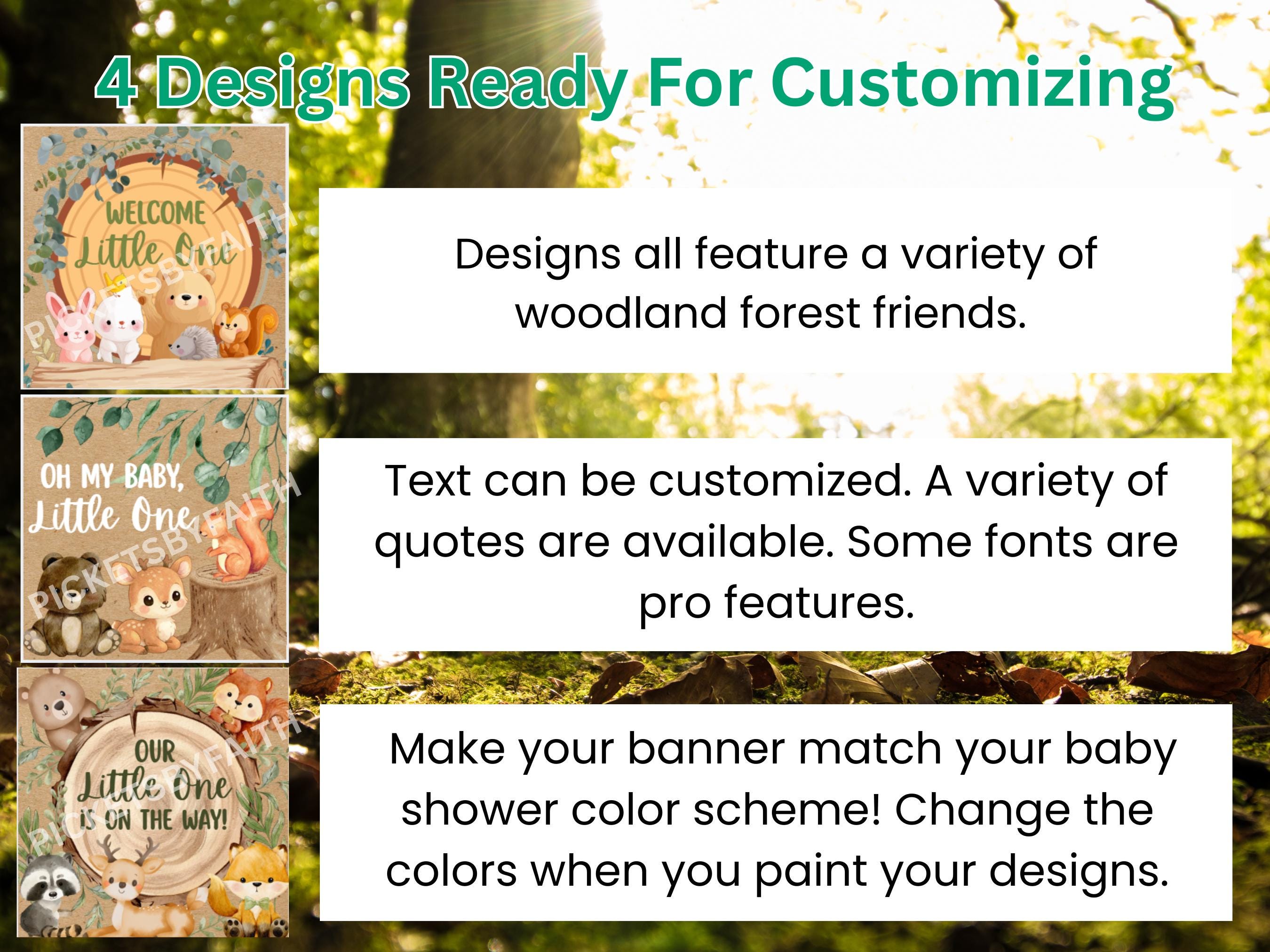 Digital Download Woodland Baby Shower Template: Editable Forest Friends ...