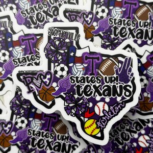 States up Tarleton Texans Sticker - Etsy