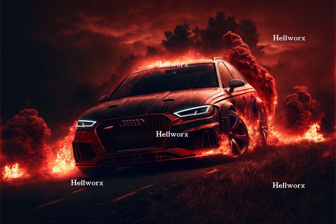 PRINTABLE - Audi RS3 - Hellrider - Wallpapers - Digital Car Art ...