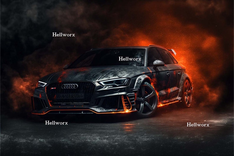 PRINTABLE Audi RS3 Demondriver Wallpapers Digital Car Art Desktop ...