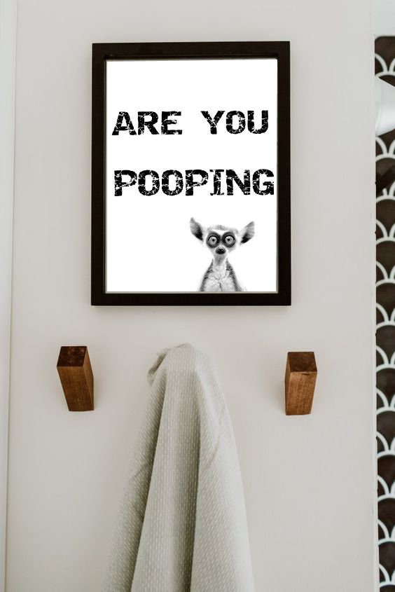 Are You Pooping, Printable Bathroom Decor, Digital Download, Wall Art ...