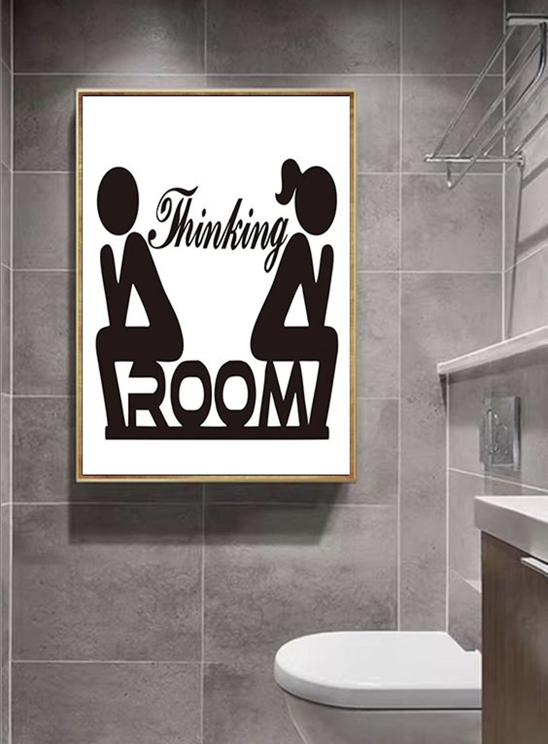 Thinking Room Printable Bathroom Wall Art, Thinking Room WC, Bathroom ...