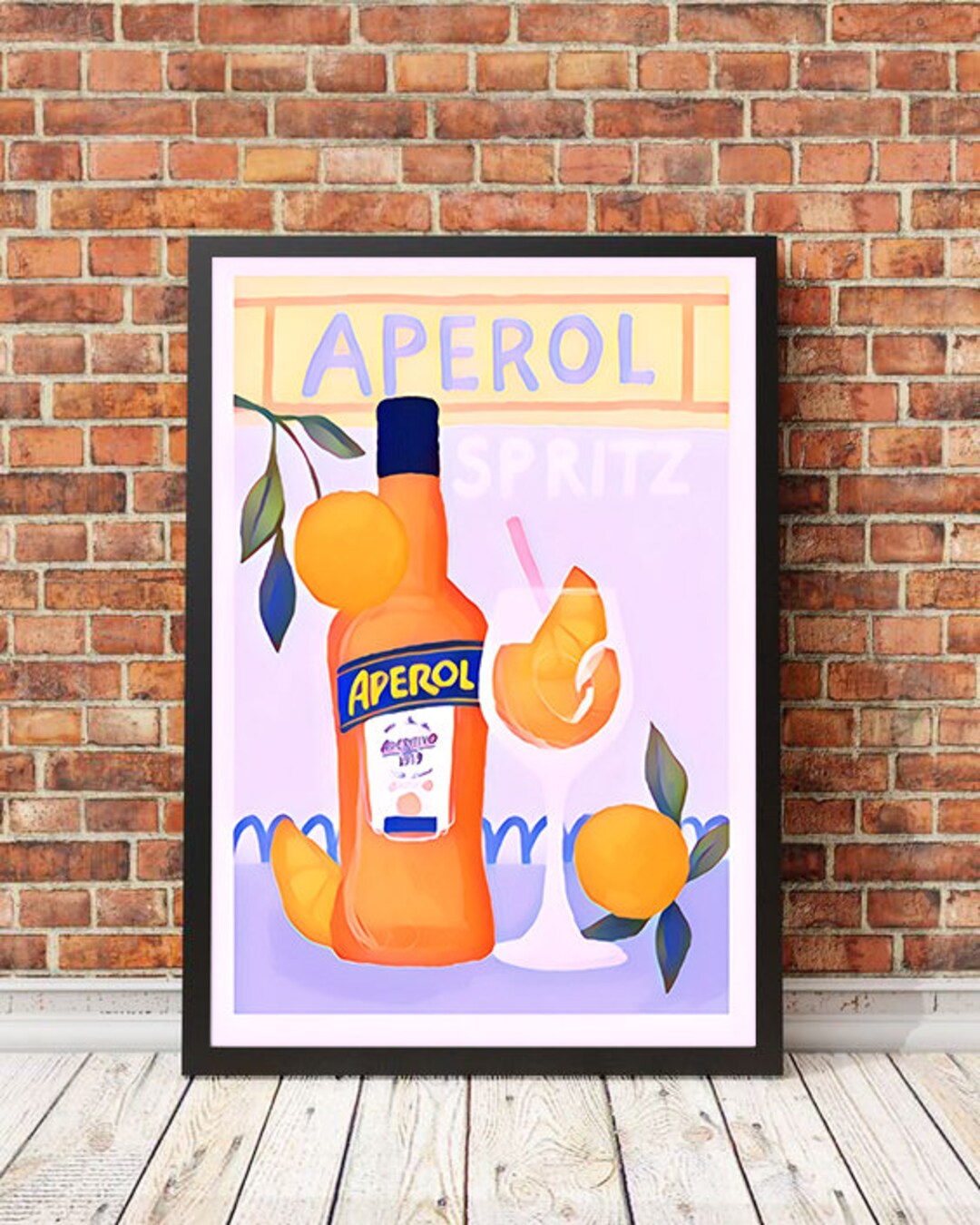 Aperol Spritz Art Print, Aperol Wall Print,aperol Pritable Wall Art ...