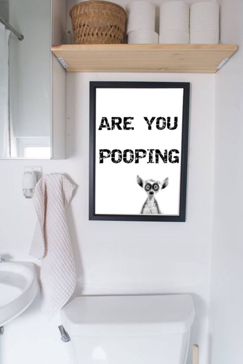 Are You Pooping, Printable Bathroom Decor, Digital Download, Wall Art ...