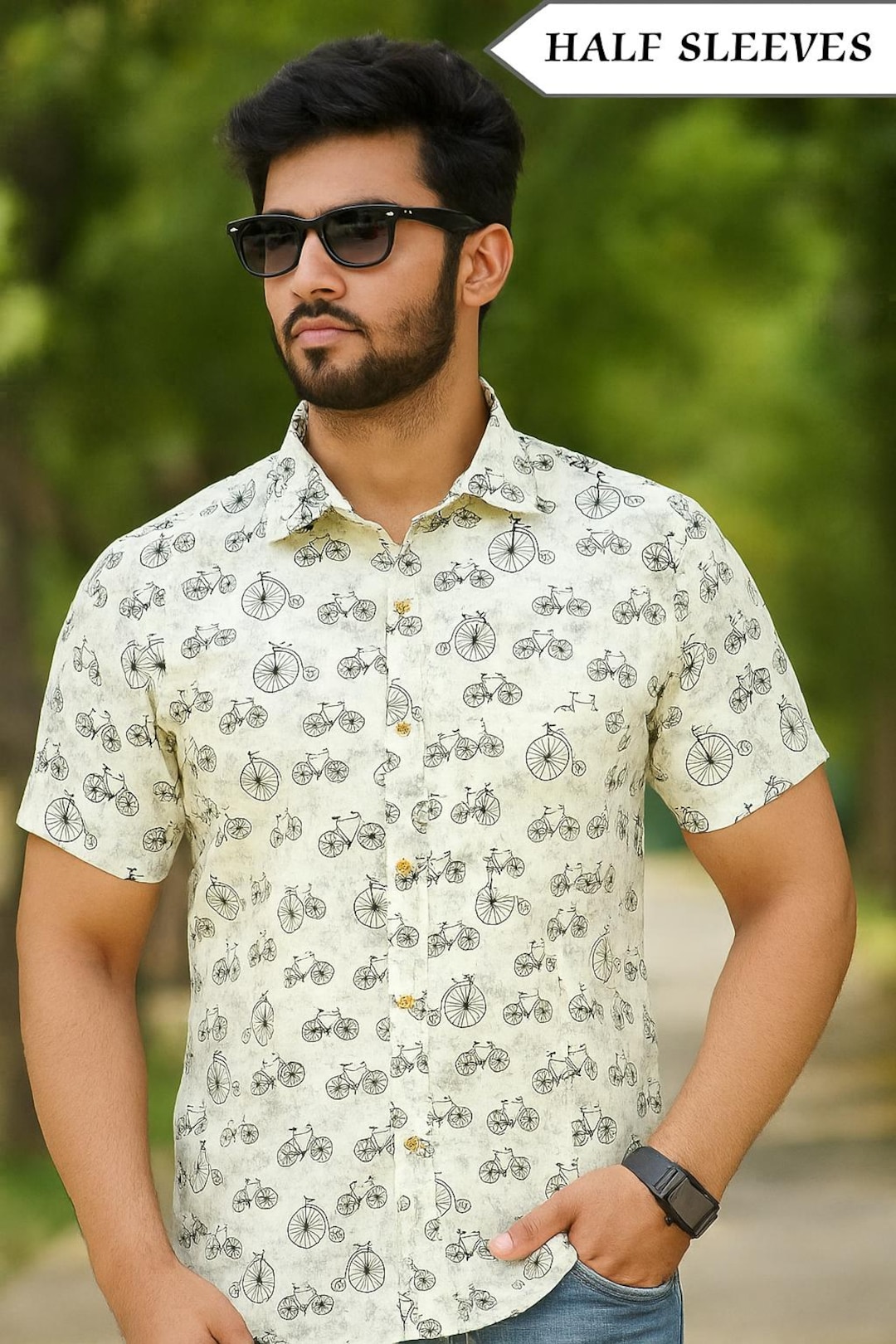 Ka202577-men' Shirt, Hand Block Printed Shirt, Printed Shirt, Cotton ...