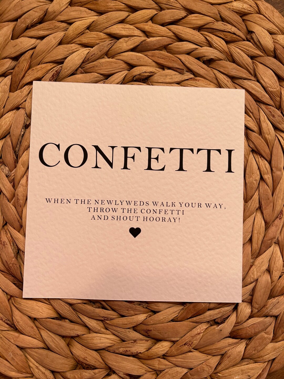 Minimalist Confetti Sign Modern Wedding Confetti Sign for - Etsy