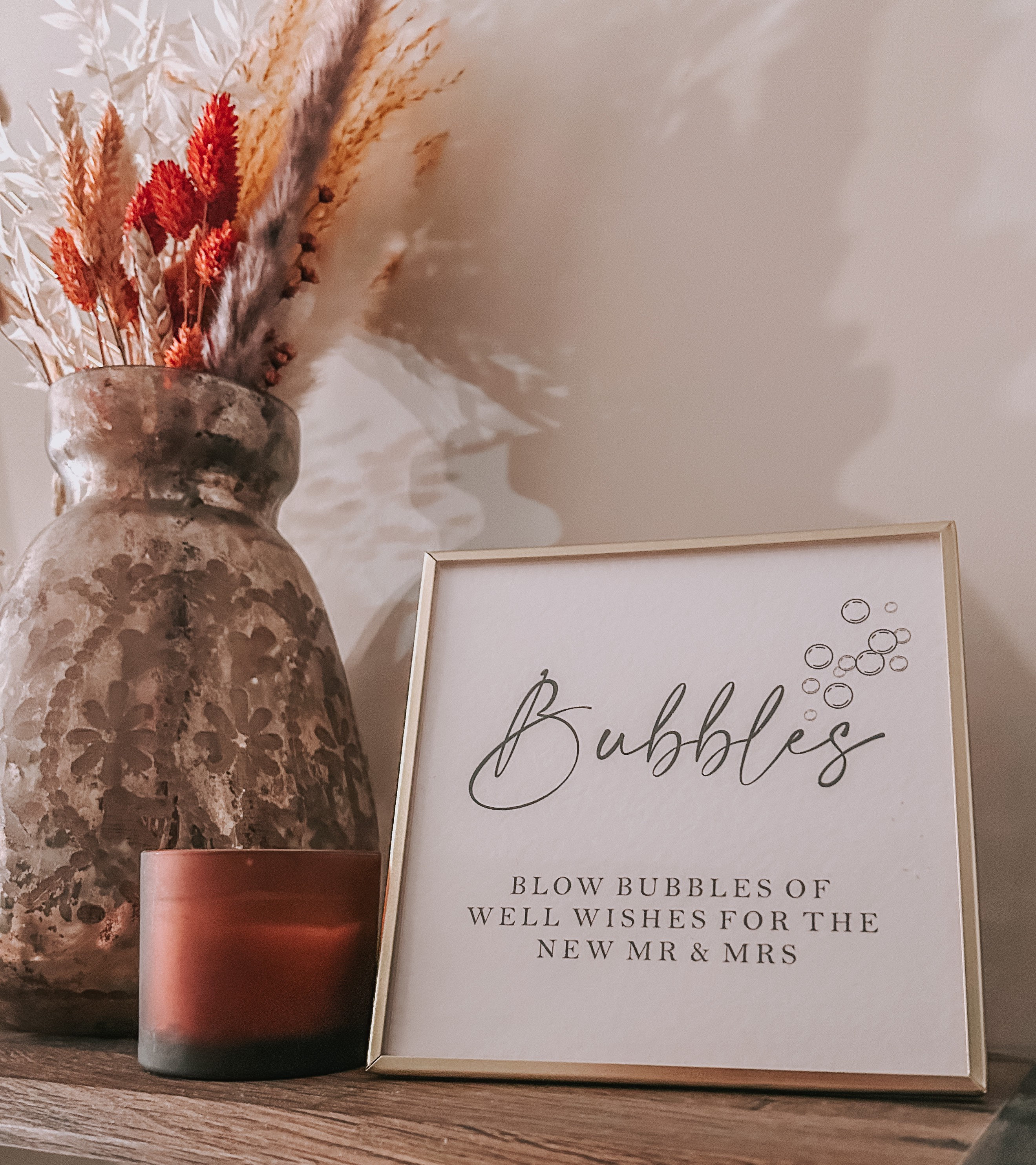 Bubbles Sign Modern Wedding Bubbles Sign for LERBODA Frame - Etsy
