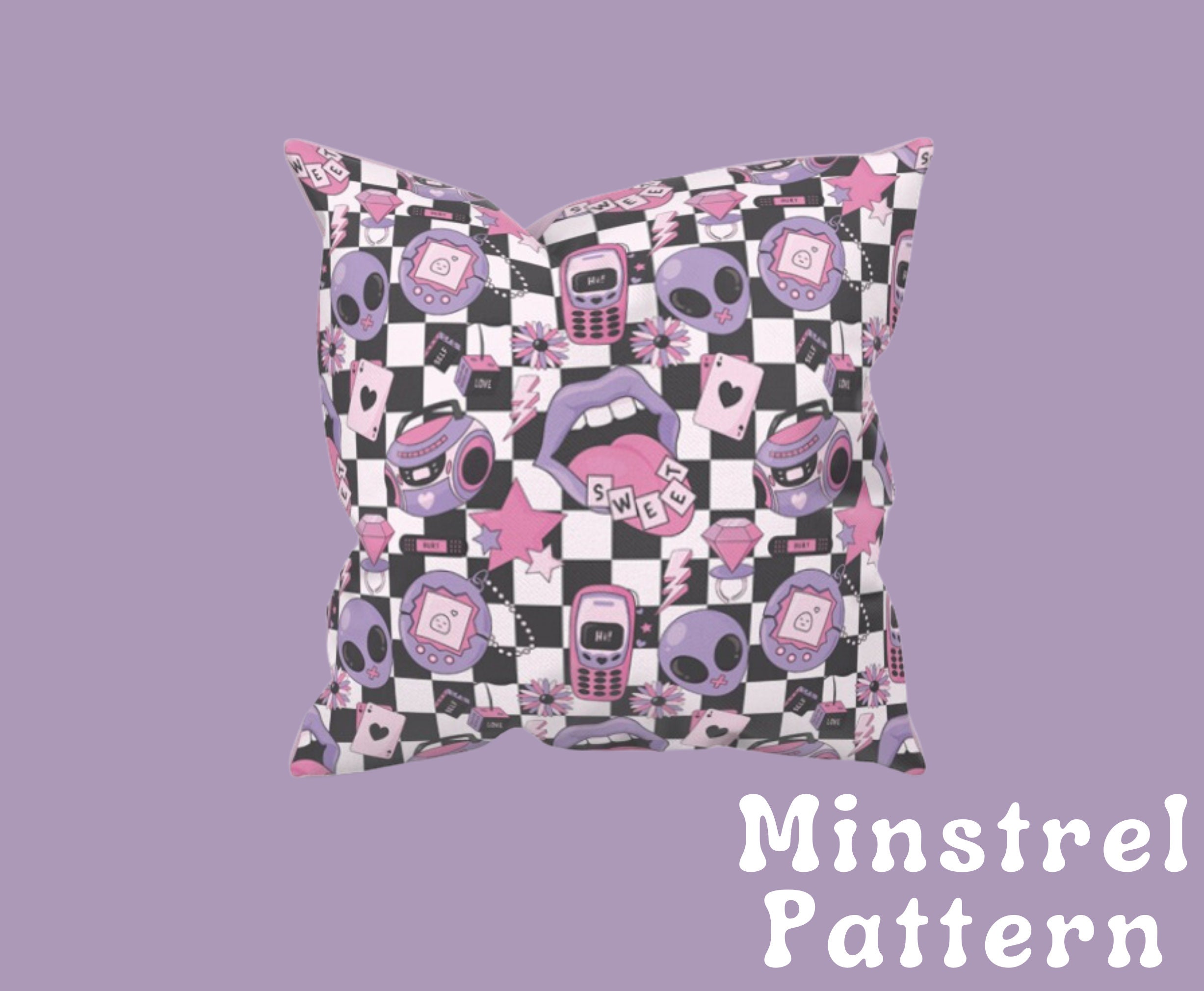 Aesthetic Y2K Seamless Digital Pattern for Fabric Printing Fabric ...