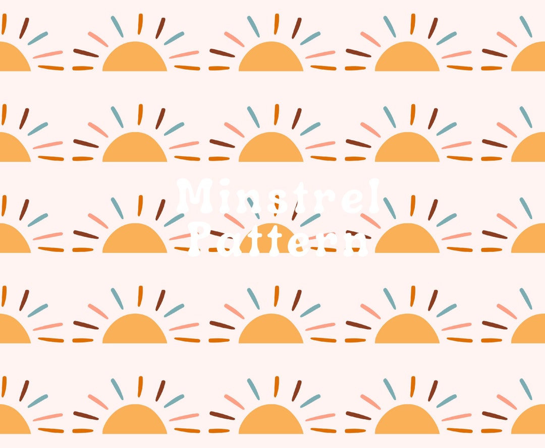 BOHO SUN Seamless Pattern for Fabric Printing Sublimation Custom Fabric ...