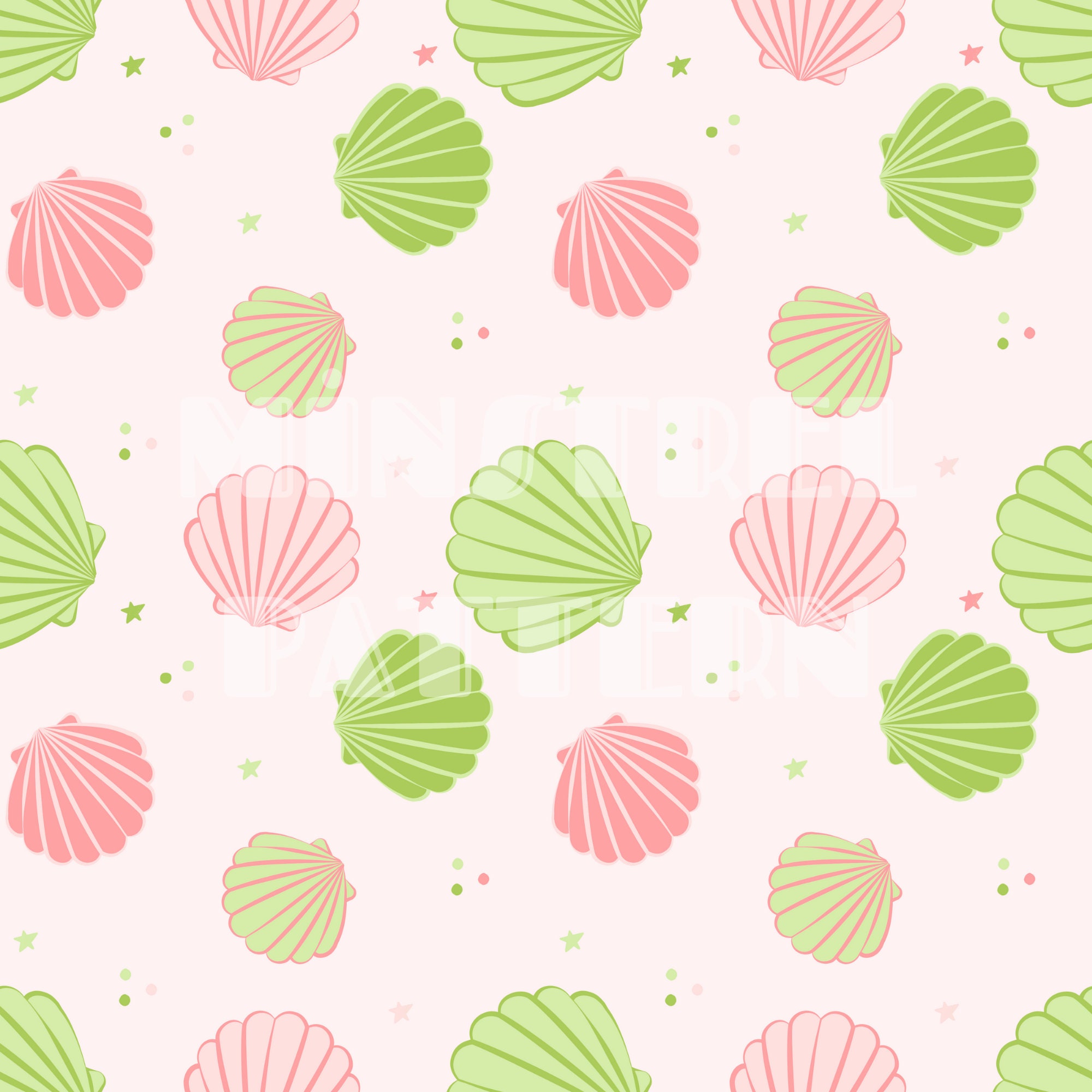 Sea Shell Seamless Pattern, Summer Beach Shell Fabric Printing ...