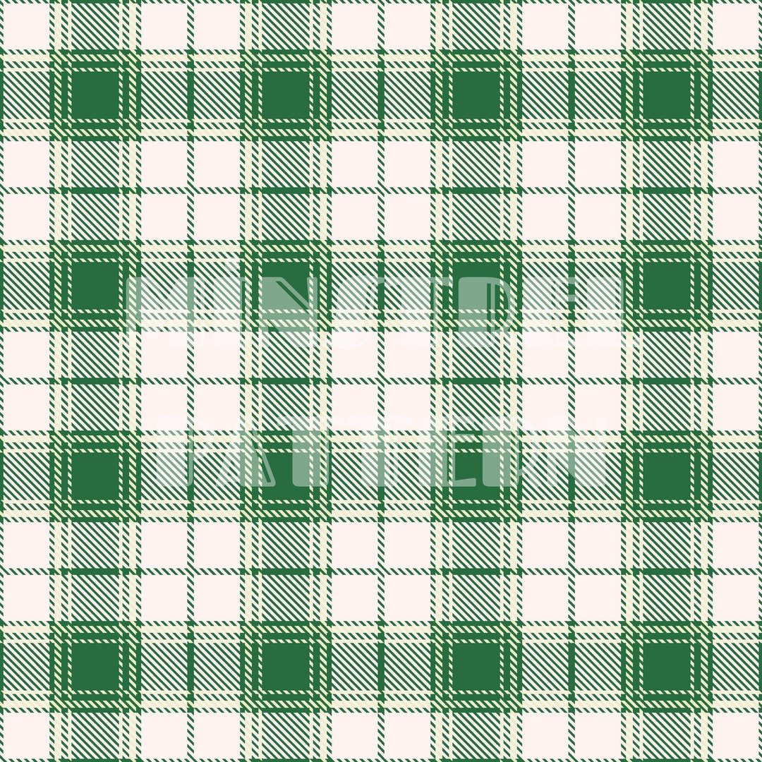 Buffalo Plaid Green Seamless Pattern, St Patrick Day Fabric Printing ...