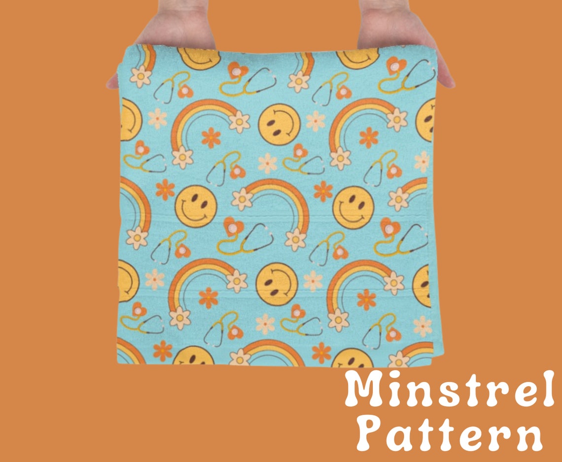 Stethoscope Groovy Nurse, Doctor Seamless Pattern Files for Fabric ...