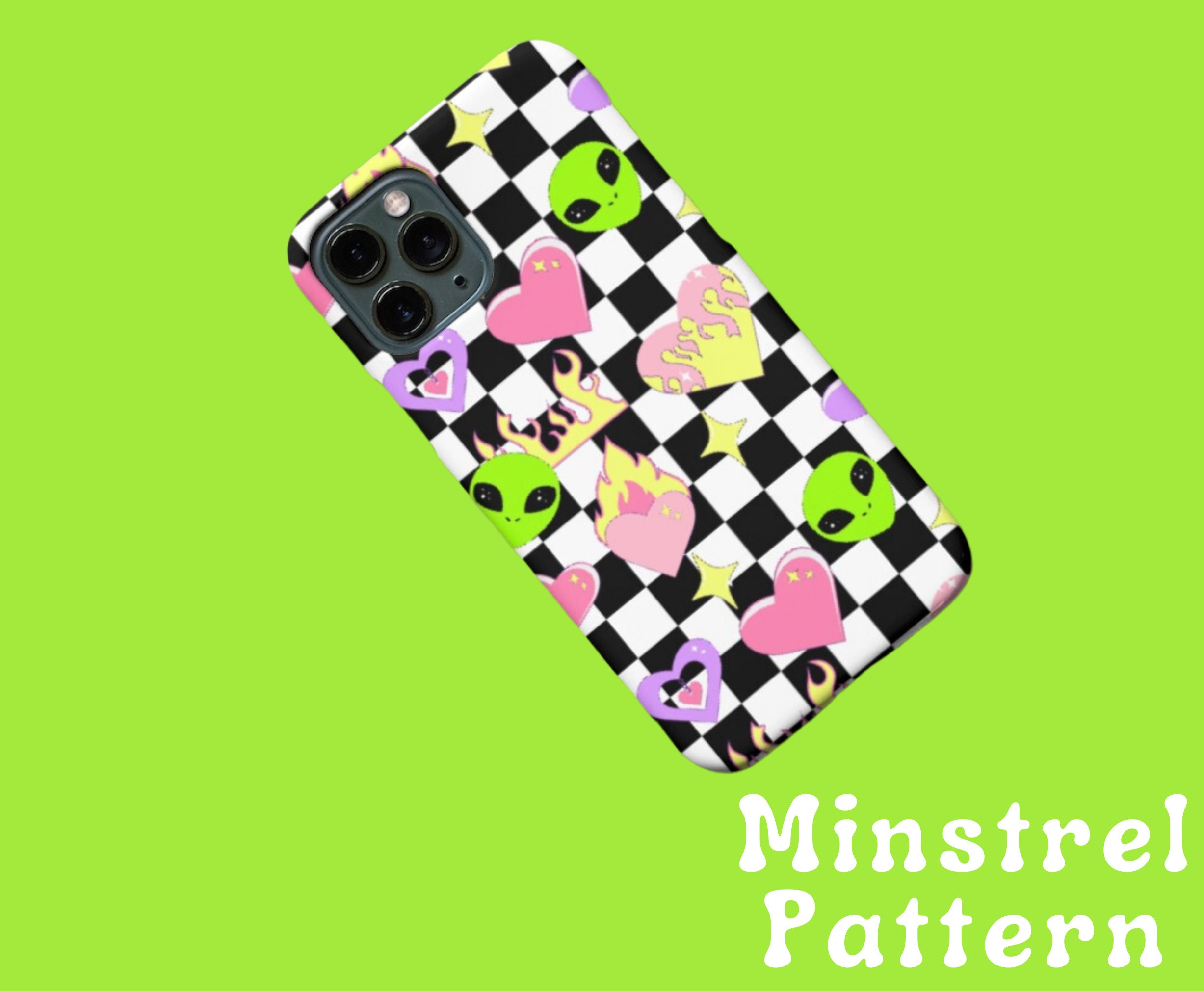 Aesthetic Y2K Retro Alien Seamless Pattern Files for Fabric Printing ...