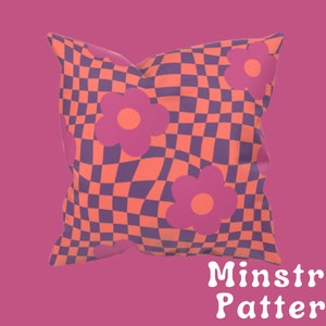 Retro Checkerboard Wavy Background Seamless Pattern Files for Fabric ...