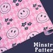 Retro Pink Happy Face With Daisy Seamless Pattern for Fabric Printing ...