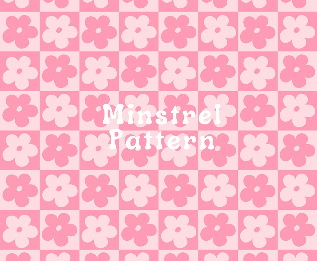 Pinky Floral Checkeres Seamless Pattern for Custom Fabric Girly Fabric ...