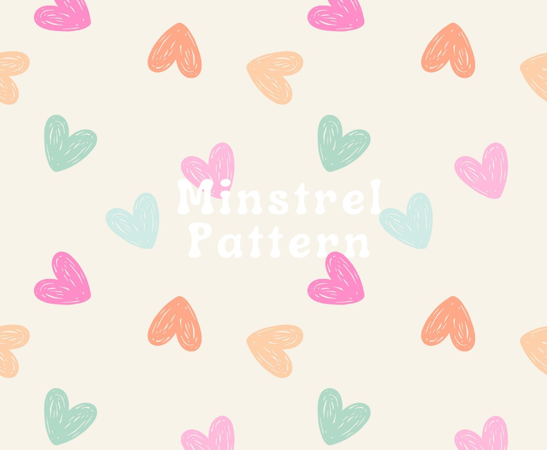 Spring Heart Seamless Digital Pattern Files for Fabric Printing ...